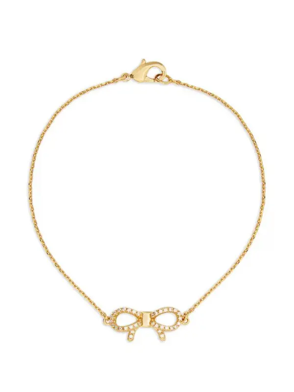 FERRAGAMO Vara Bow Crystal-embellished Bracelet - Gold