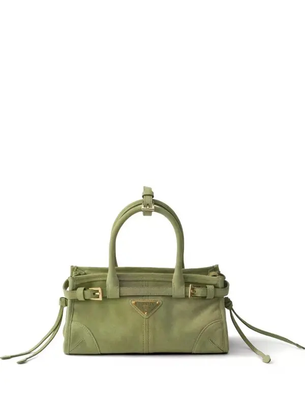 Prada Bonnie Suede Mini Handbag - Green