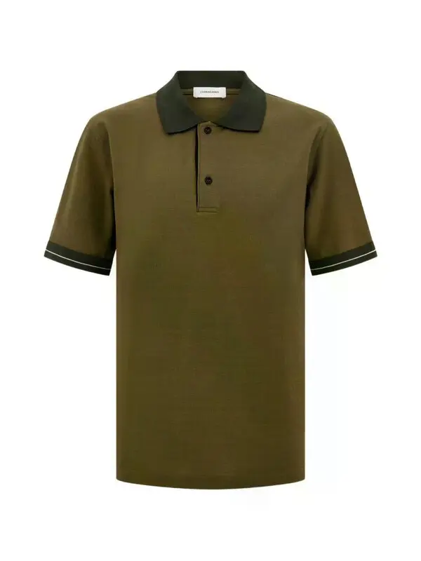 FERRAGAMO Short-sleeve Polo Shirt - Green