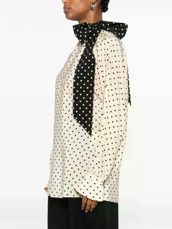 Valentino Garavani Polka-dot Pussy-bow Blouse