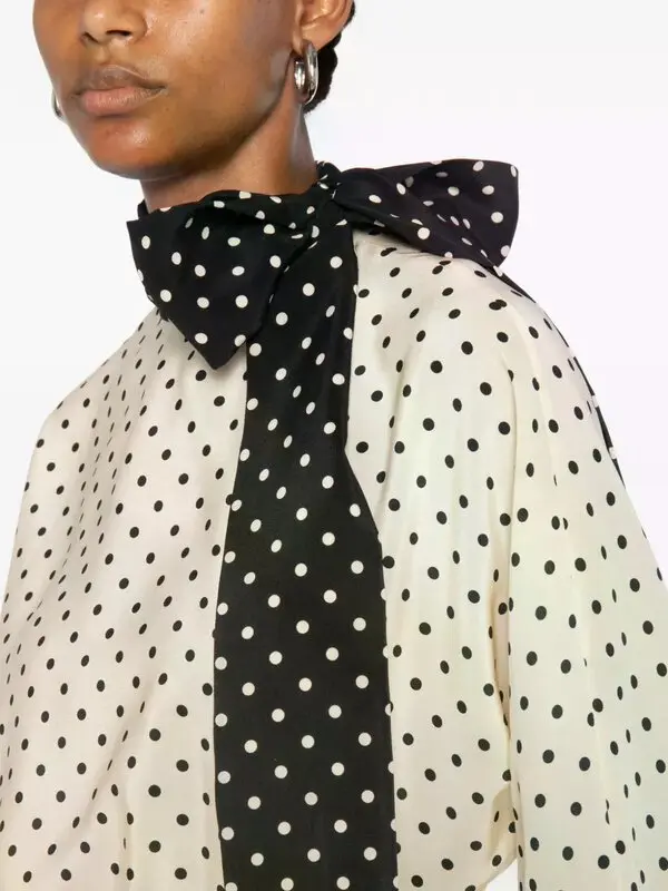 Valentino Garavani Polka-dot Pussy-bow Blouse