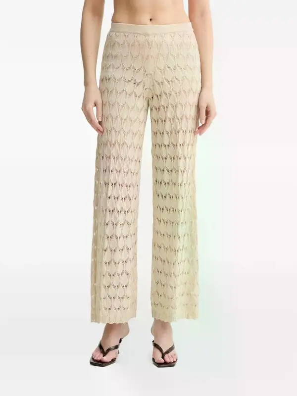 TWINSET Open-knit Wide-leg Trousers