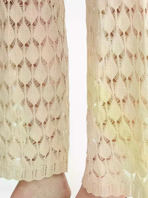 TWINSET Open-knit Wide-leg Trousers