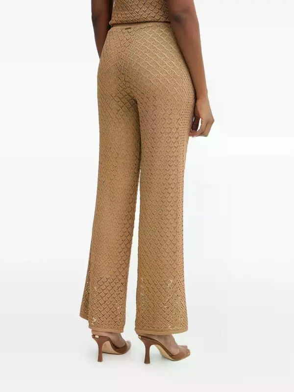 TWINSET Pointelle-knit Wide-leg Trousers