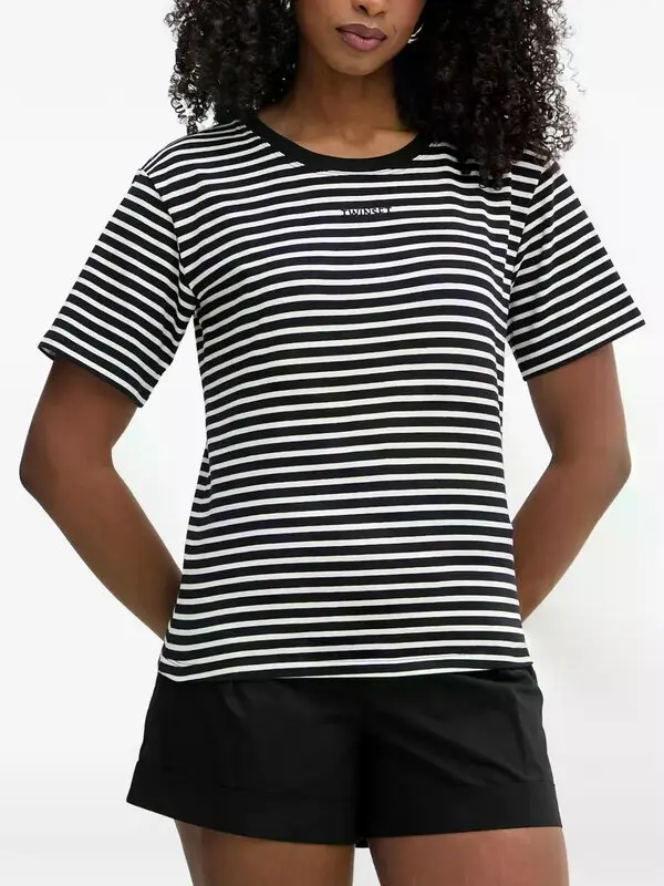 TWINSET Logo Embroidered Striped T-shirt