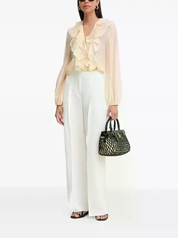 TWINSET Ruffled Long-sleeve Blouse - Neutrals