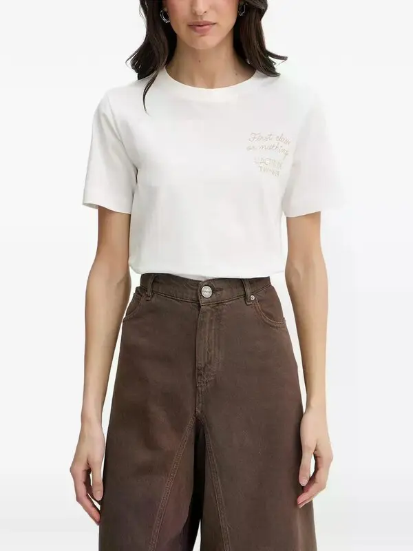 TWINSET Embroidered Logo T-shirt - White