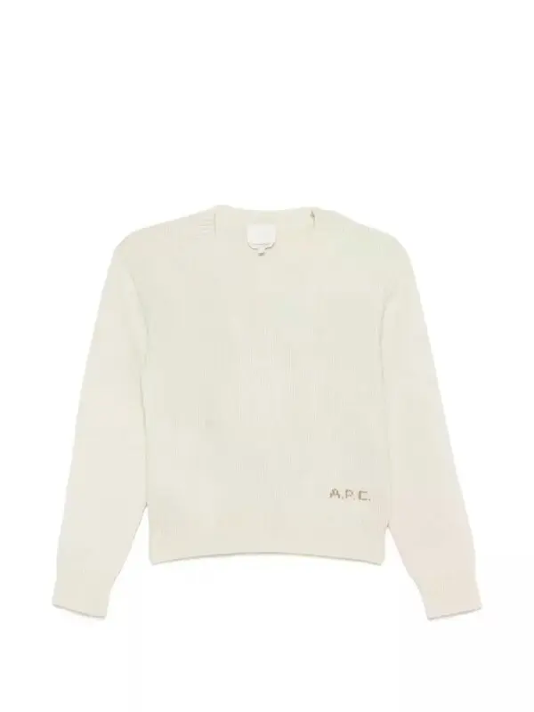 A.p.c. Ribbed Knit Crew Neck Sweater