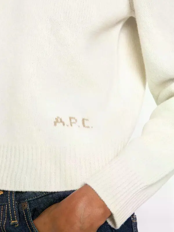 A.p.c. Ribbed Knit Crew Neck Sweater