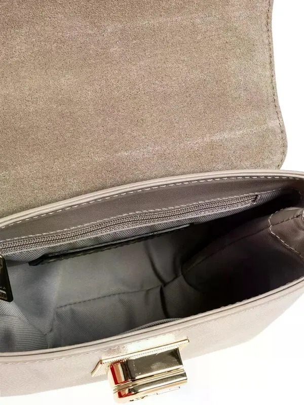 Furla 1927 Mini Logo Plaque Leather Tote Bag