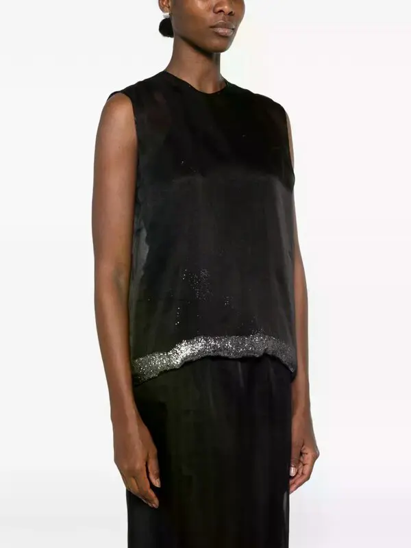 JULIE KEGELS Sequin Embellished Sleeveless Top