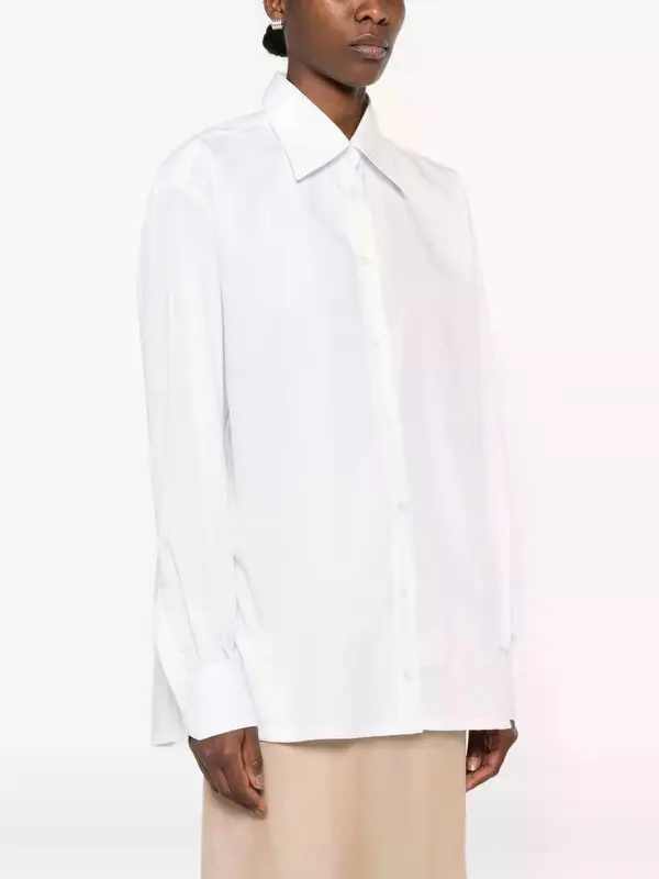 JULIE KEGELS Lipstick Print Long Sleeve Shirt - White
