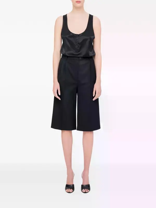 MEDEEA Pleated High-waisted Shorts