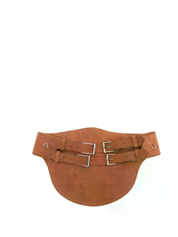 Gianfranco Ferre Multi-buckle Corset Belt - Brown