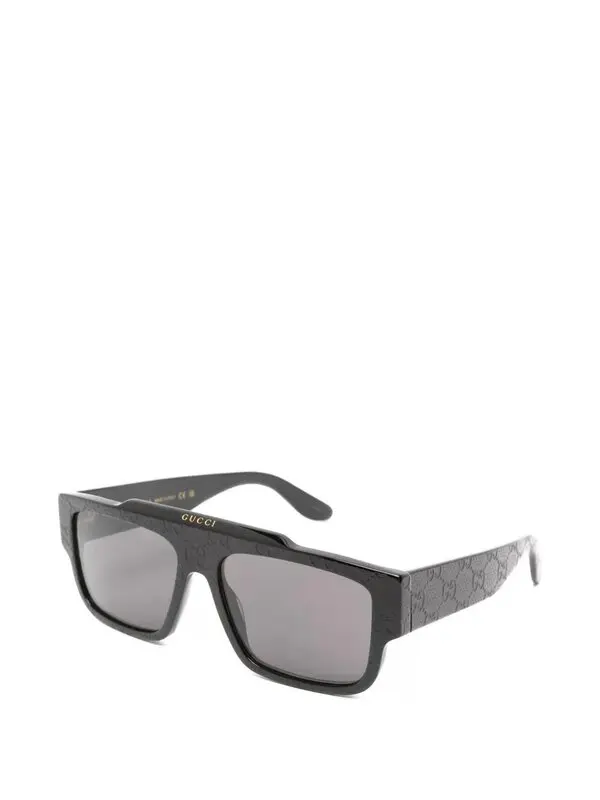 Gucci Gg Monogram Rectangle Sunglasses