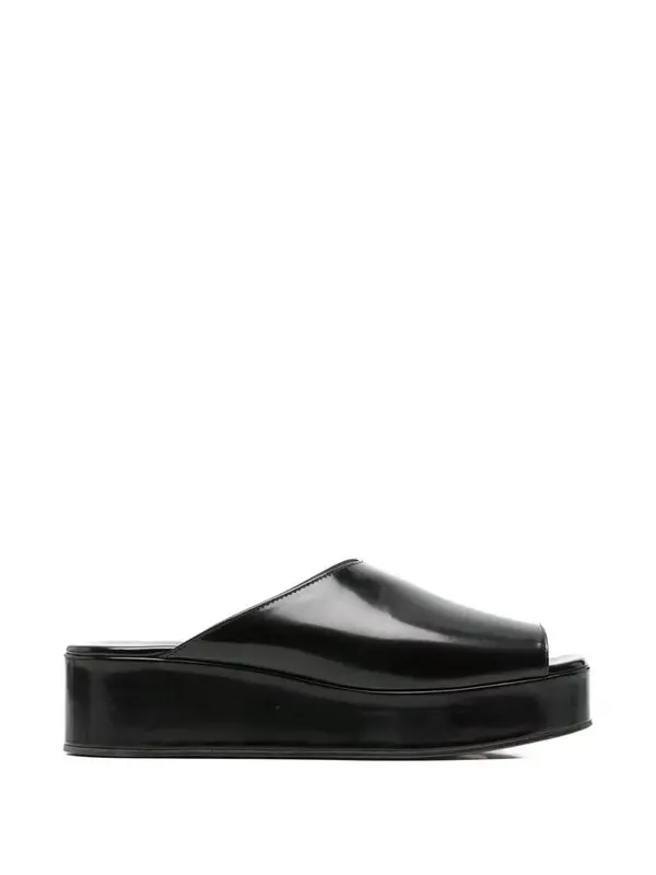 THE ROW Emi Flatform Mules - Black