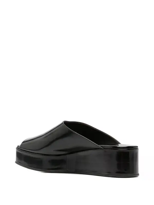 THE ROW Emi Flatform Mules - Black