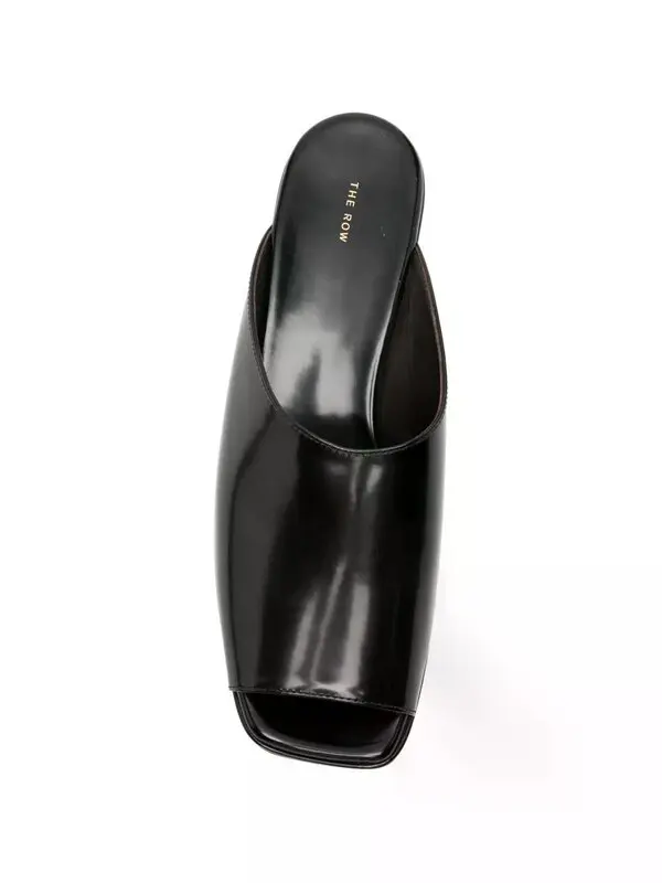 THE ROW Emi Flatform Mules - Black