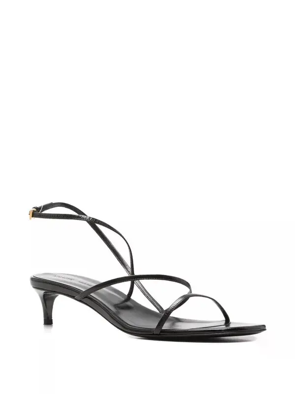 Khaite Loop Heeled Sandals - Black