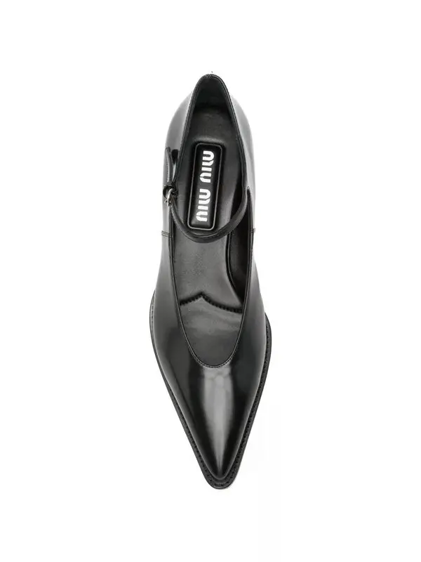 Miu Miu Leather Buckle-fastening Ankle Strap Pumps