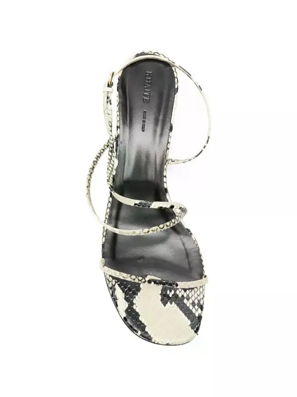 Khaite Loop Snakeskin-print Strappy Sandals