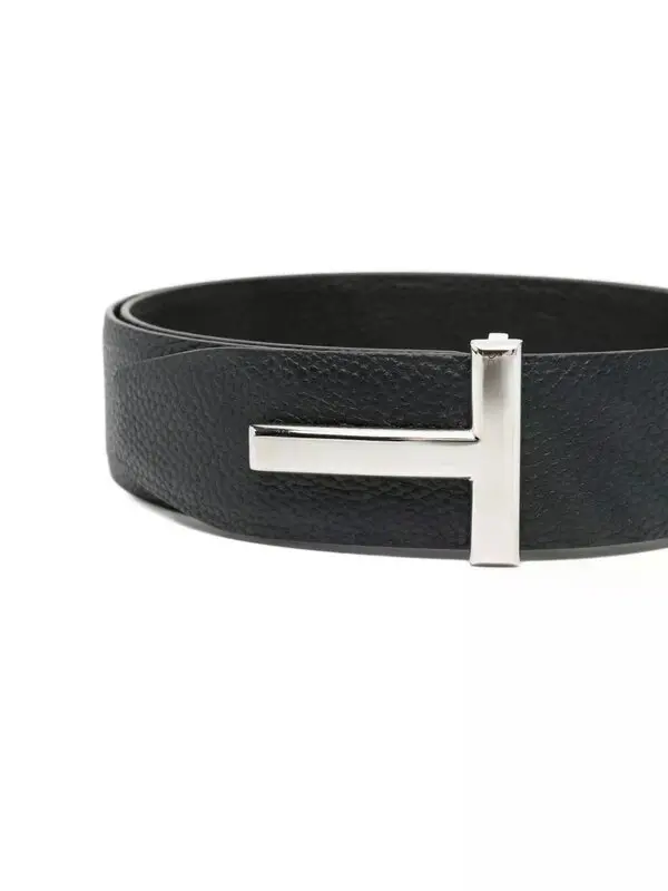 TOM FORD Reversible T-buckle Belt - Black
