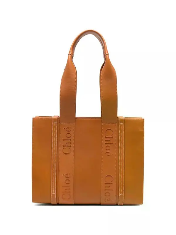 Chloé Medium Woody Leather Tote Bag
