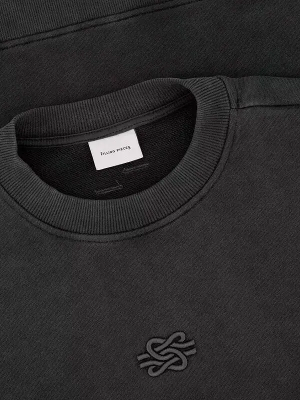 Filling Pieces Logo Embroidered Crew Neck Sweater