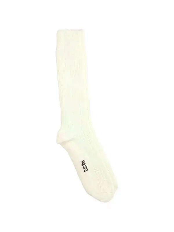PAURA Jay Ribbed-knit Socks - Neutrals