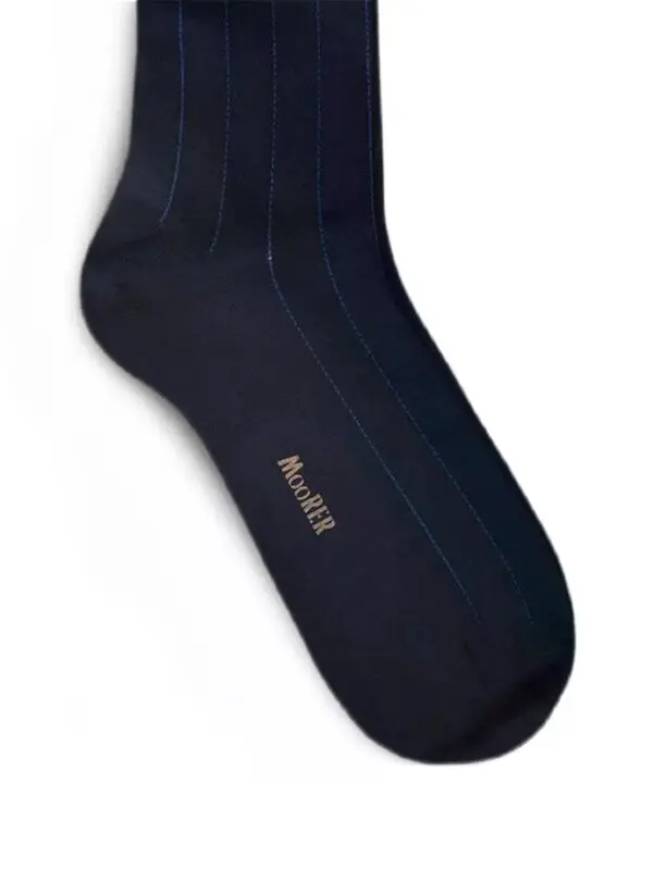 MOORER Ribbed Striped Socks