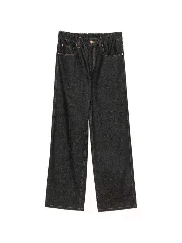 Brunello Cucinelli Contrast Stitch Jeans - Black