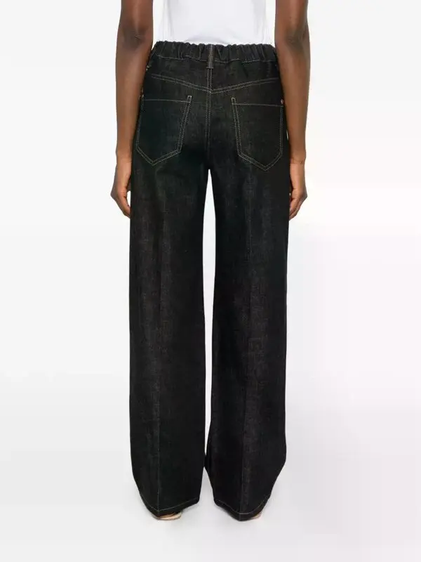 Brunello Cucinelli Contrast Stitch Jeans - Black