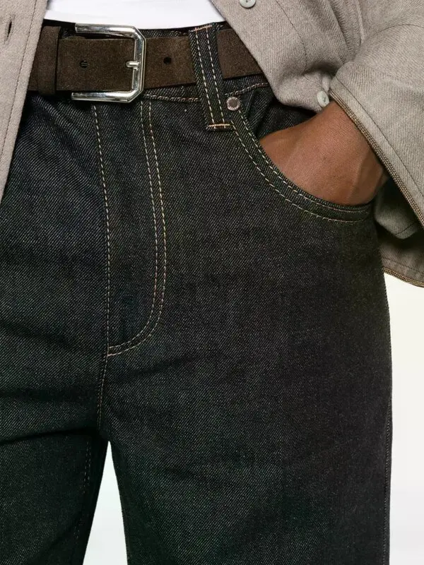 Brunello Cucinelli Contrast Stitch Jeans - Black