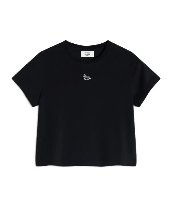 Maison Kitsuné Speedy Fox Patch Crewneck T-shirt - Black