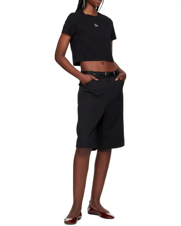 Maison Kitsuné Speedy Fox Patch Crewneck T-shirt - Black