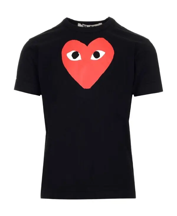 Play Comme Des Garcon Comme Des Garons Play Heart Printed Crewneck T-shirt
