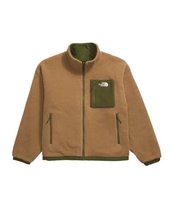 The North Face Reversible Fleece Jacket - Forest Olive/practical Brown