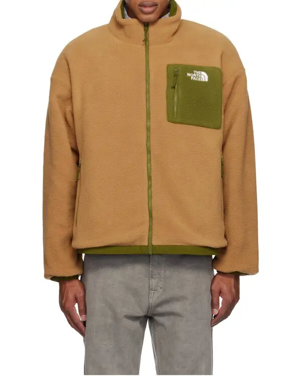 The North Face Reversible Fleece Jacket - Forest Olive/practical Brown