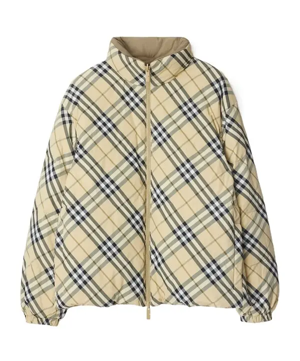 Burberry Reversible Checked Down Jacket - Grain