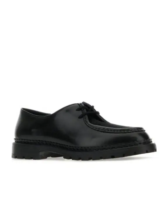 Saint Laurent Almond Toe Lace-up Shoes