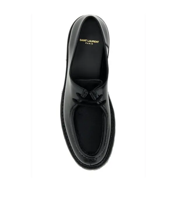 Saint Laurent Almond Toe Lace-up Shoes