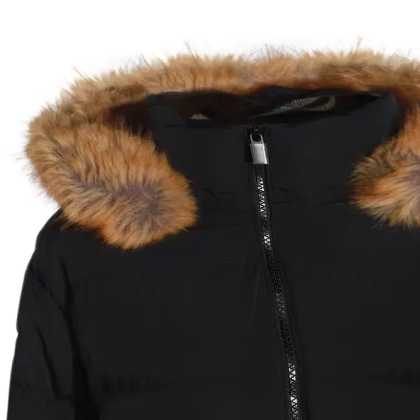 Burberry Funnel Neck Zip-up Puffer Coat With Drawcord Waist And Hood