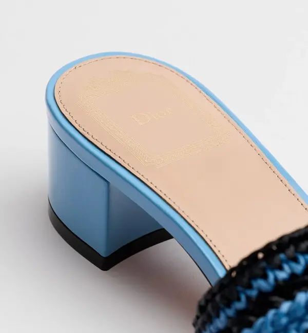 Dior Woven Heeled Slides