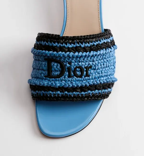 Dior Woven Heeled Slides