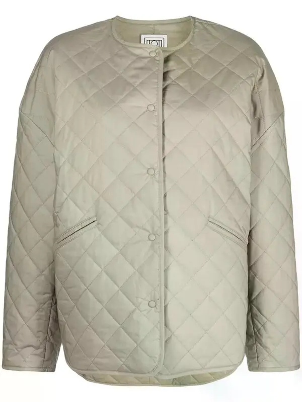 TOTEME Oversized Quilted Jacket - Green