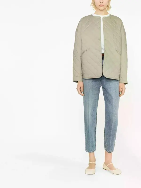 TOTEME Oversized Quilted Jacket - Green