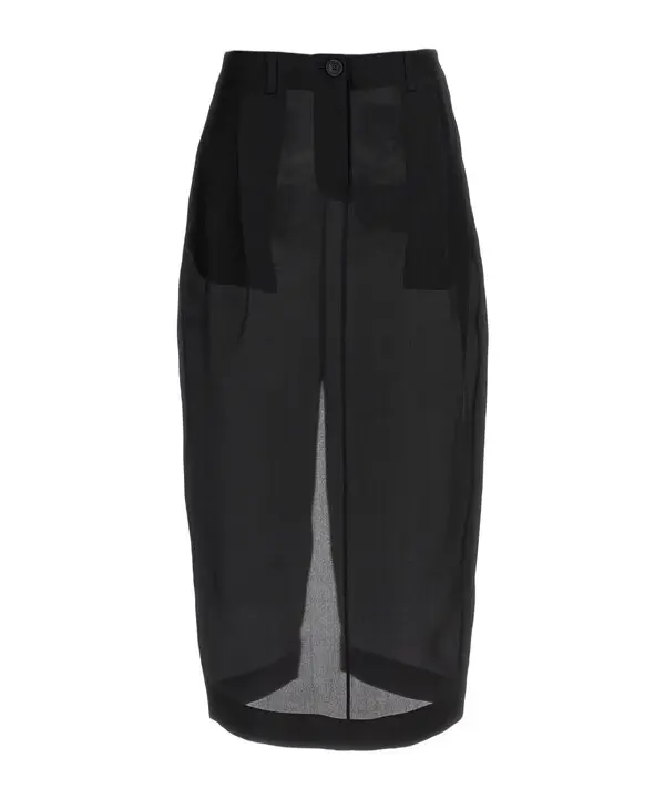 Khaite Lucian Maxi Skirt - Black