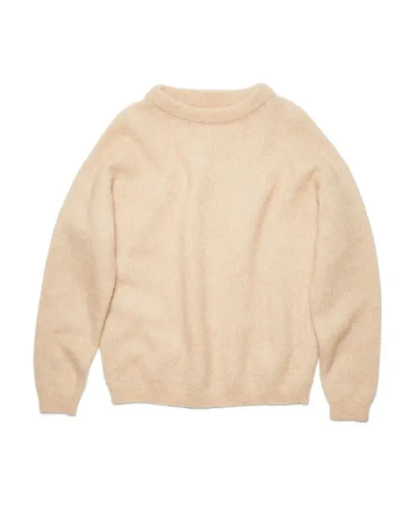 Acne Studios Mohair Wool Blend Crewneck Jumper - Nude