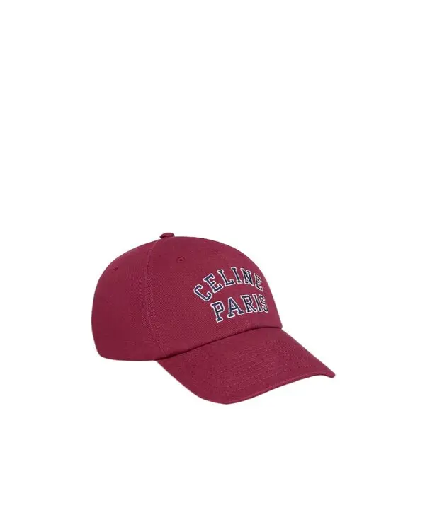 Celine Richelieu Cap In Cotton Twill - Red