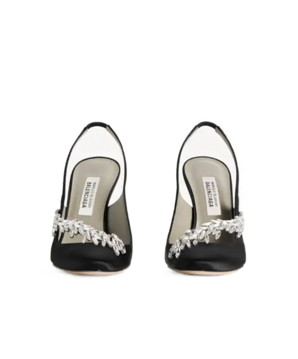 BALENCIAGA X MANOLO BLAHNIK Slingback Embellished Stiletto Heels